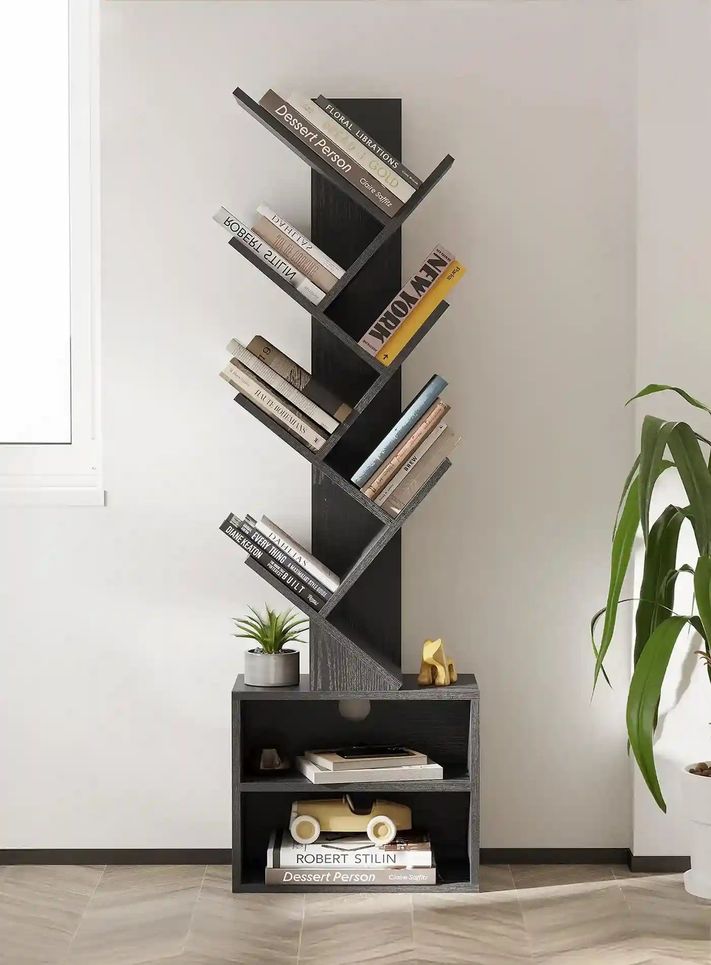 Tree Bookshelves for Modern Homes | Unique Vertical Book Storage by Sunmory
