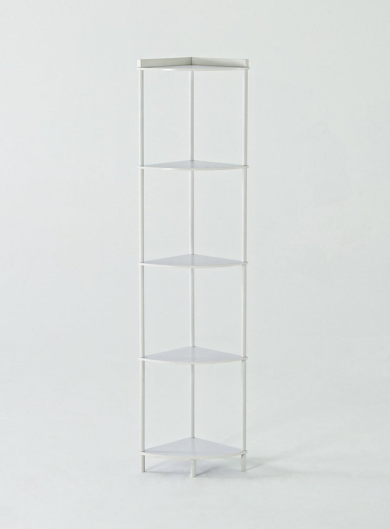 5-Tier Corner Shelf – Space-Saving Rustic Storage Cabinet